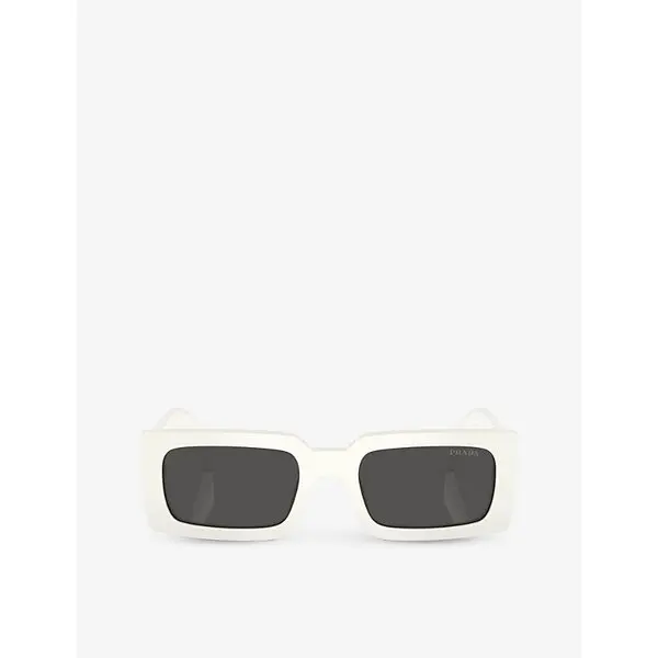 Prada Pr A07s Pillow-frame Sunglasses - White
