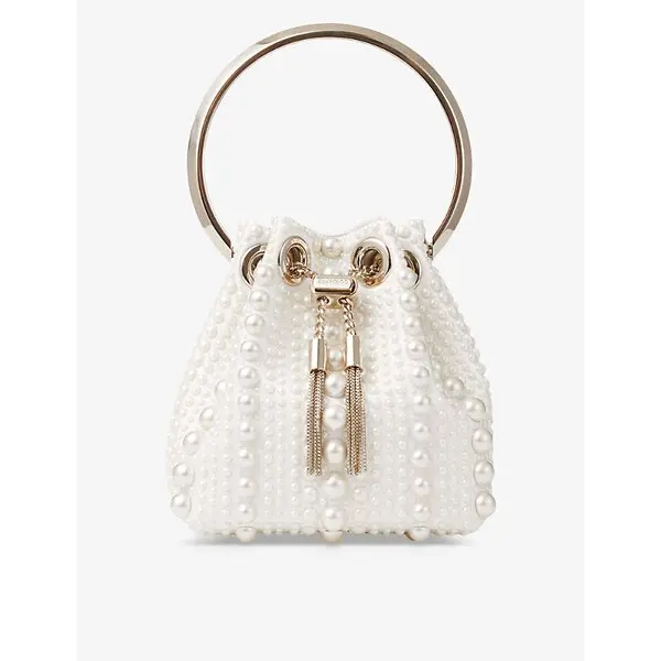 JIMMY CHOO Bon Bon Micro Top-handle Bag - Ivory