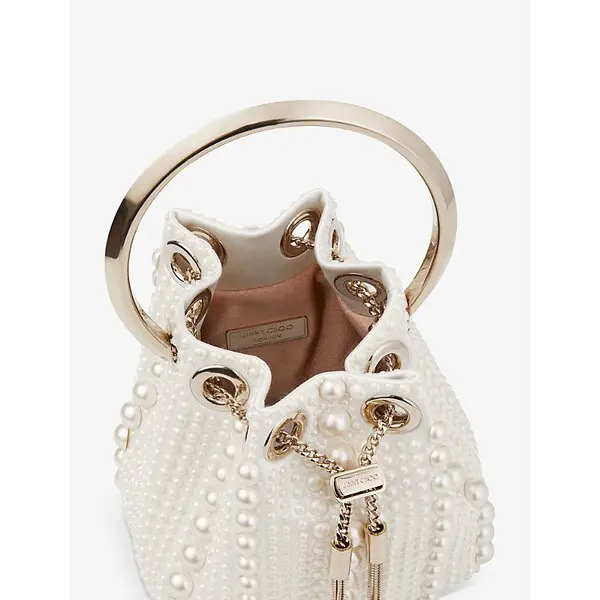 JIMMY CHOO Bon Bon Micro Top-handle Bag - Ivory