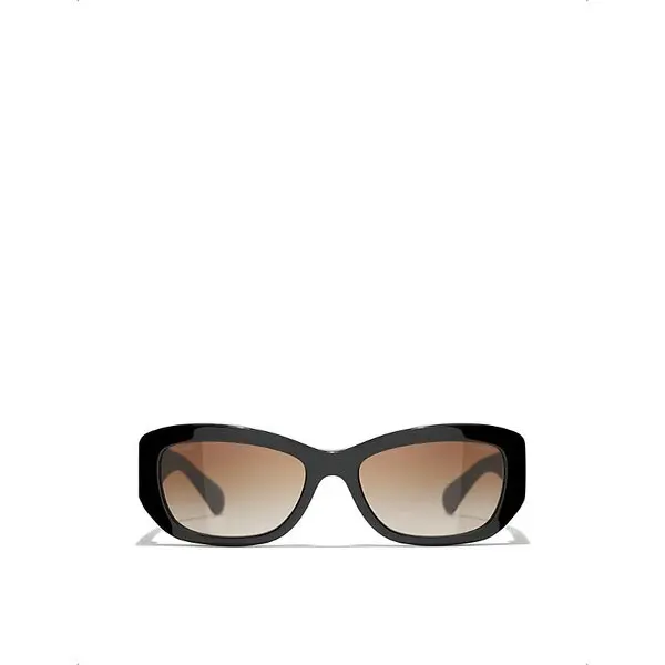 Chanel Rectangle Sunglasses - Black