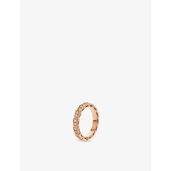 BVLGARI Serpenti Viper 18ct Rose-gold And Diamond Ring - Rose Gold