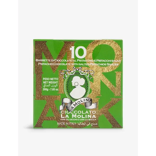 LA MOLINA Molisnack Milk Gianduja And Pistachios Chocolate Bars Pack Of 10 - One-color