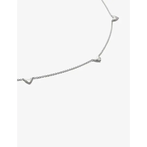 Monica Vinader Heart Station Necklace - Sterling Silver