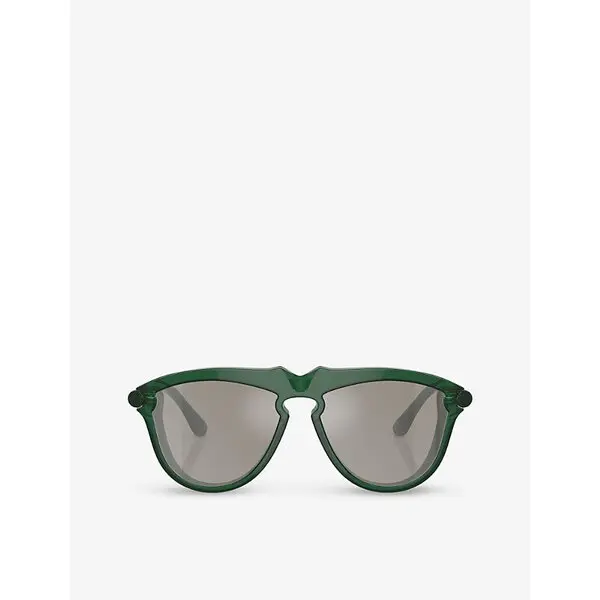 Burberry Be4417u Pilot-frame Sunglasses - Green