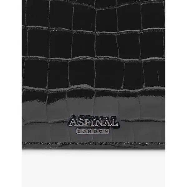 ASPINAL OF LONDON Mayfair Croc-effect Leather Clutch Bag