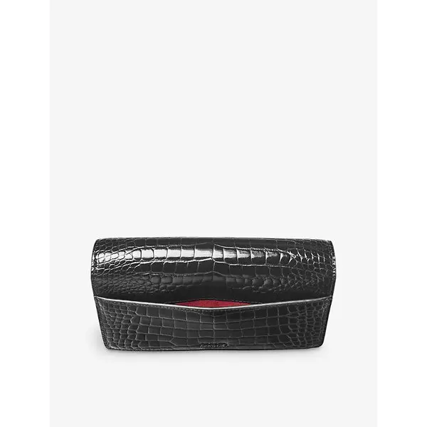 ASPINAL OF LONDON Mayfair Croc-effect Leather Clutch Bag