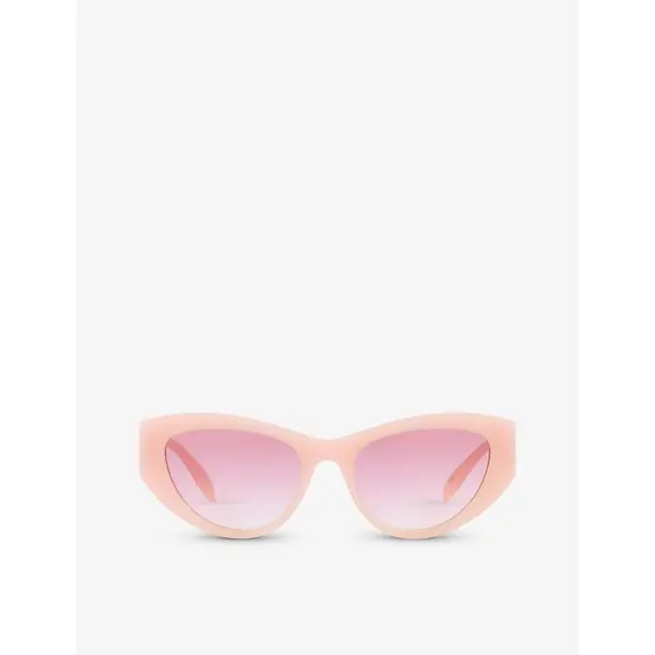 NEW ALEXANDER MCQUEEN AM0377S 003 PINK WOMEN CAT EYE SUNGLASSES Alexander Mcqueen Am0377s Cat-Eye Acetate Sunglasses In Pink  main image 3