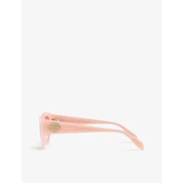 NEW ALEXANDER MCQUEEN AM0377S 003 PINK WOMEN CAT EYE SUNGLASSES Alexander Mcqueen Am0377s Cat-Eye Acetate Sunglasses In Pink  main image 4