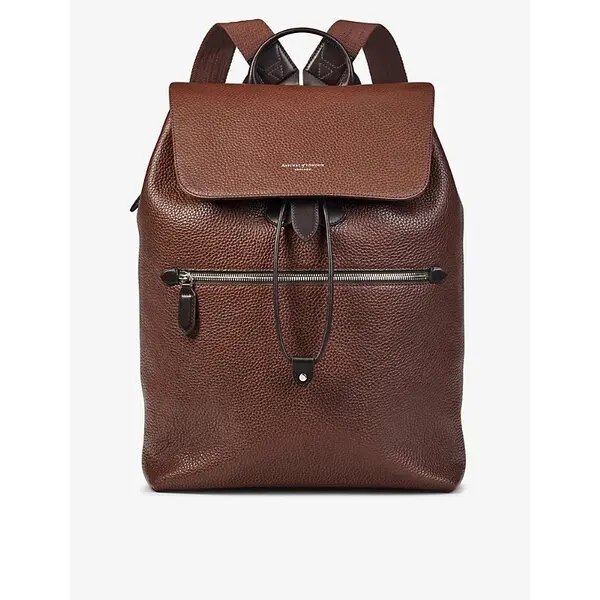 ASPINAL OF LONDON Leather Reporter Backpack - One-color