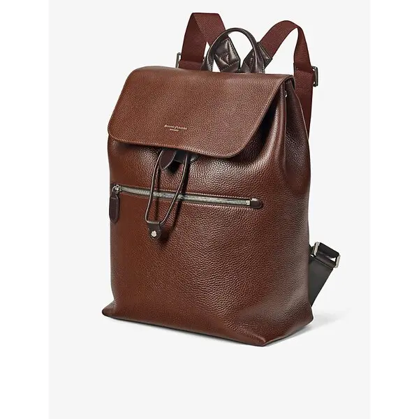 ASPINAL OF LONDON Leather Reporter Backpack - One-color