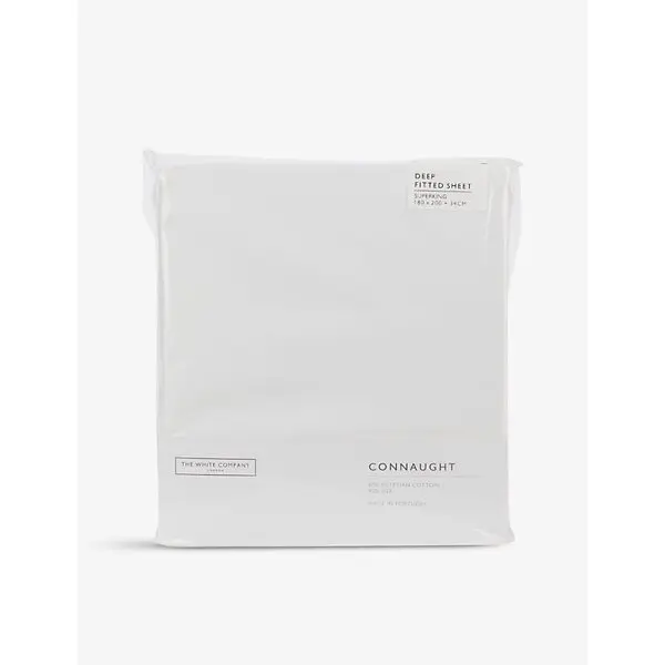 THE WHITE COMPANY Connaught Cotton And Silk-blend Deep Fitted Sheet - Chalk