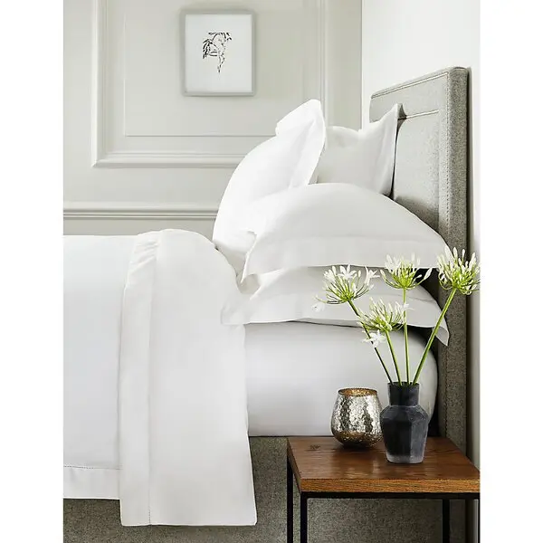 THE WHITE COMPANY Connaught Cotton And Silk-blend Deep Fitted Sheet