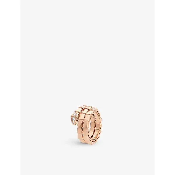 BVLGARI Serpenti Viper Diamond Ring - Rose Gold