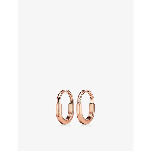 Tiffany & Co. Lock Diamond And 18ct Earrings - Rose Gold