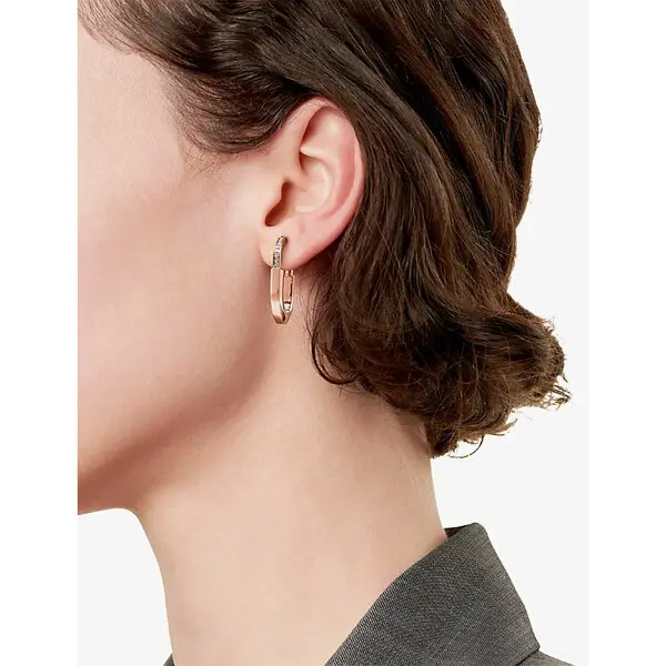 Tiffany & Co. Lock Diamond And 18ct Earrings - Rose Gold