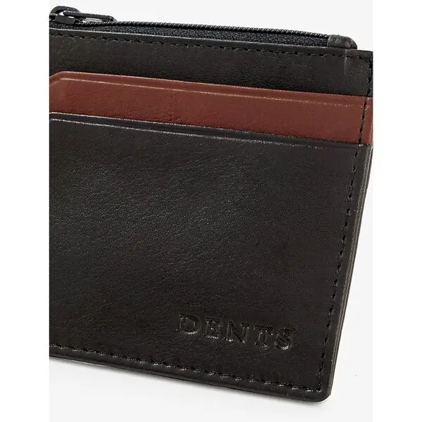 DENTS Logo-debossed Leather Card Holder