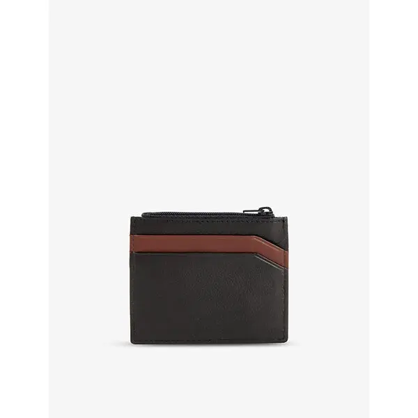 DENTS Logo-debossed Leather Card Holder