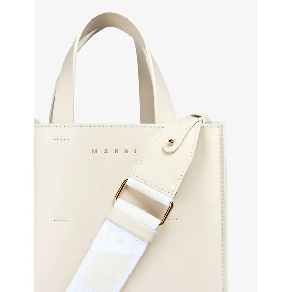Marni Museo Leather Tote - Seashell