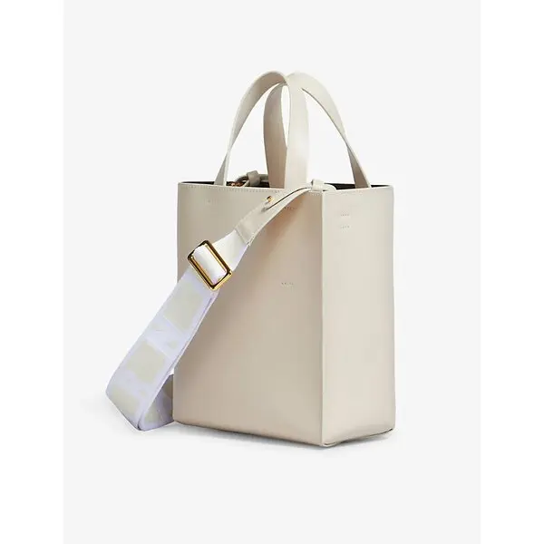 Marni Museo Leather Tote - Seashell