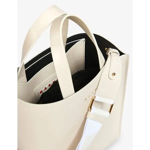 Marni Museo Leather Tote - Seashell
