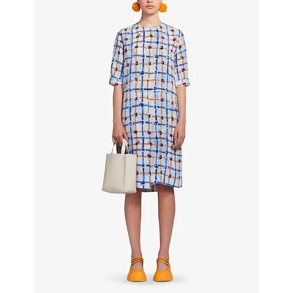Marni Museo Leather Tote - Seashell