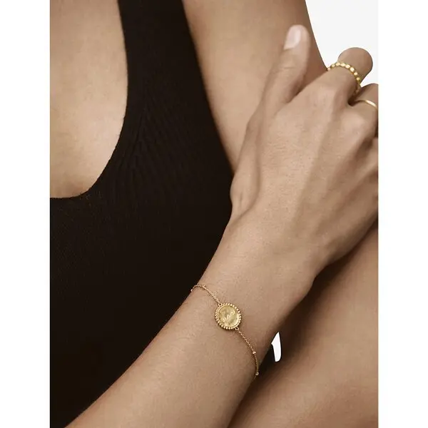 Monica Vinader Deia Beaded-chain Pendant Bracelet - Yellow Gold