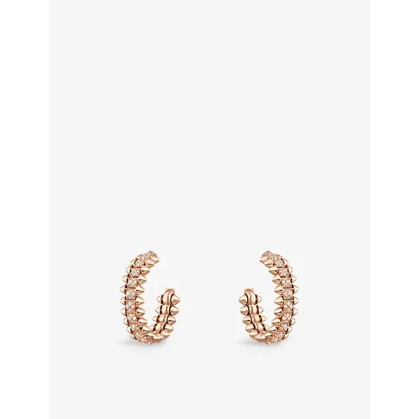CARTIER Clash De 18ct And Diamond Earrings - Rose Gold