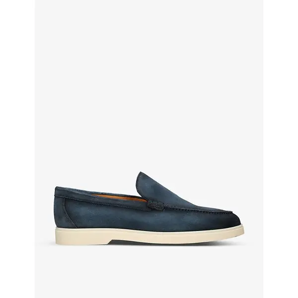 Magnanni Paraiso Slip-on Suede Loafers - Navy