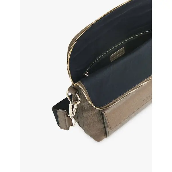Whistles Vida Leather Crossbody Bag - Khaki/olive