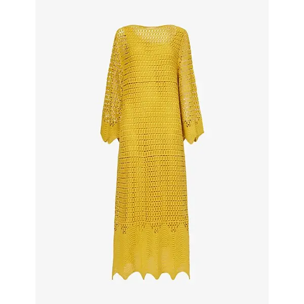 mustard crochet dress Cleo Crochet Dress Mustard