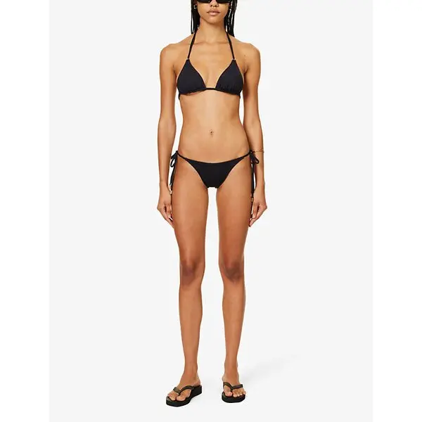 Monday Swimwear High-rise Stretch-nylon Bikini Bottom