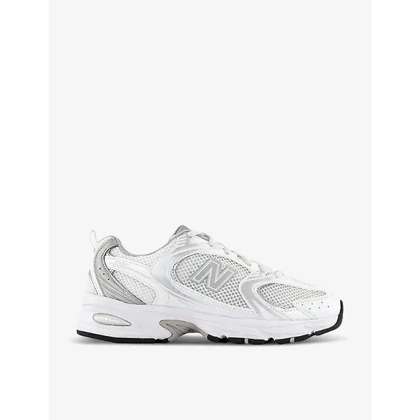 NEW BALANCE Mr530 Leather And Mesh Low-top Trainers - White Silver