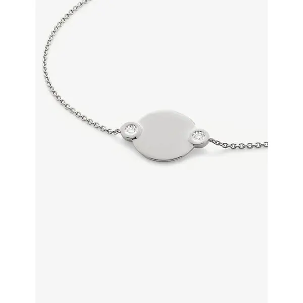 Monica Vinader Lab Grown Diamond Charm Chain Bracelet
