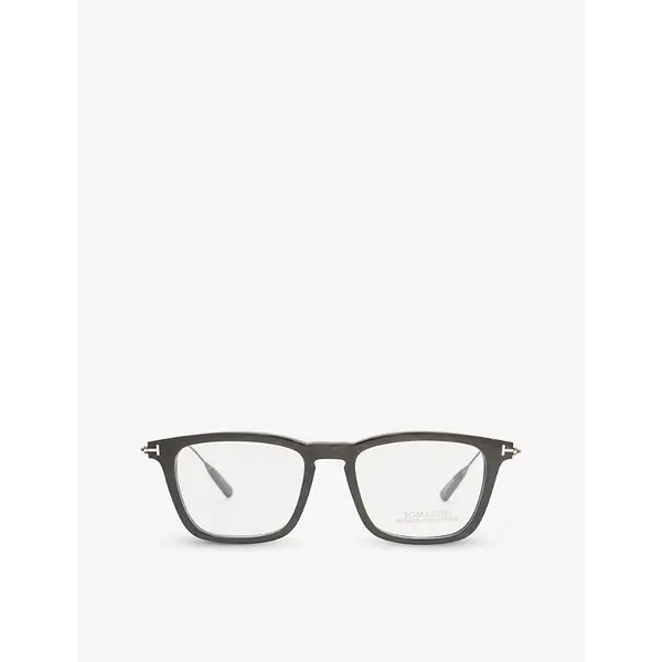 TOM FORD Rectangular Horn Optical Glasses - Black