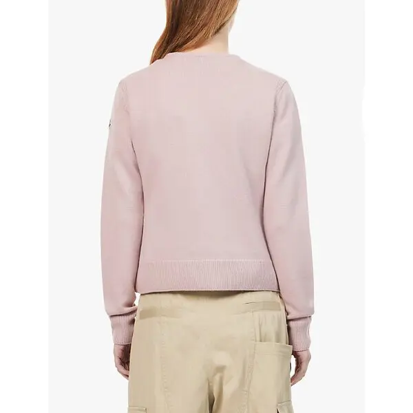 Moncler Branded-patch Quilted Wool-down Cardigan