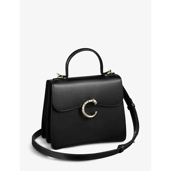 Cartier Panthère De Small Leather Cross-body Bag - Black