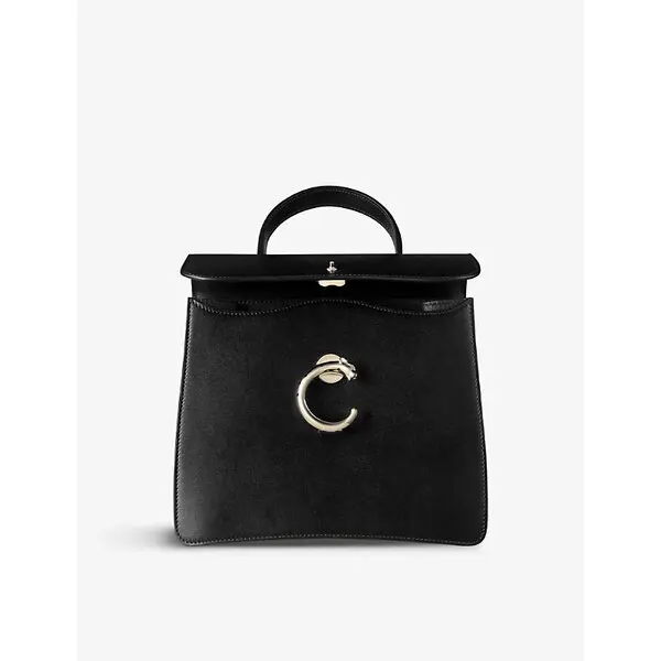 Cartier Panthère De Small Leather Cross-body Bag - Black