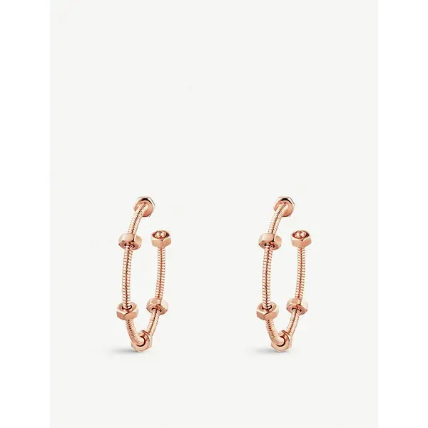 CARTIER Eacute;crou 18ct Rose Gold Hoop Earrings - Pink Gold