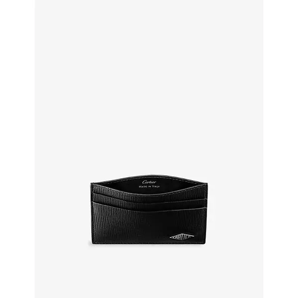 Cartier Losange Double Leather And Palladium Card Holder