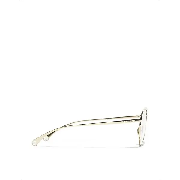 Chanel Oval Eyeglasses - Gold