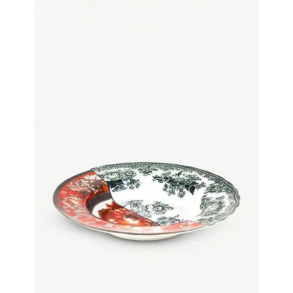 SELETTI Hybrid Cecilia Printed Porcelain Soup Plate 25.4cm - One-color