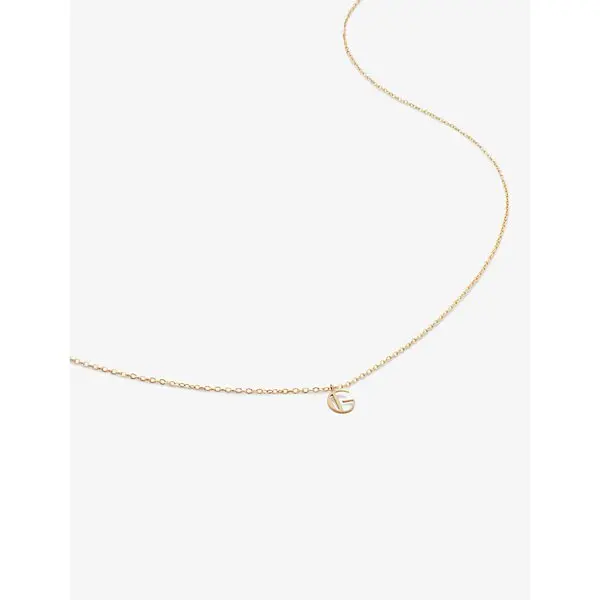 Monica Vinader Small Letter G 14ct Yellow-gold Pendant Necklace - Yellow Gold
