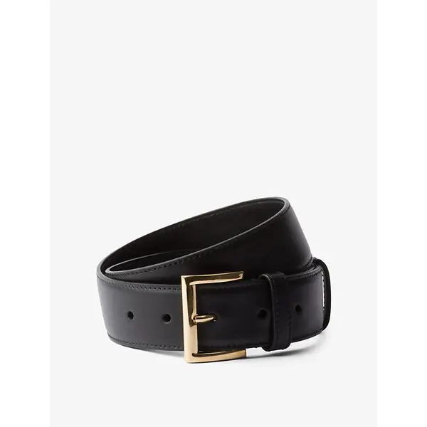Prada Brand-plaque Leather Belt - Black