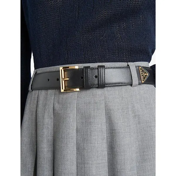 Prada Brand-plaque Leather Belt