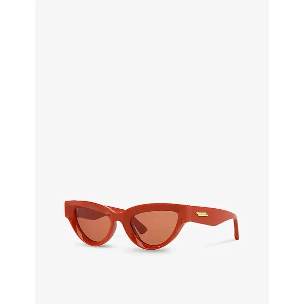 Bottega Veneta Cat-Eye Sunglasses - Orange - 30% Off | Editorialist