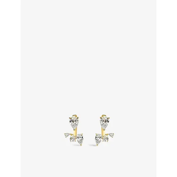 CARAT* LONDON Navis Cubic Zirconia Ear Jackets - Gold