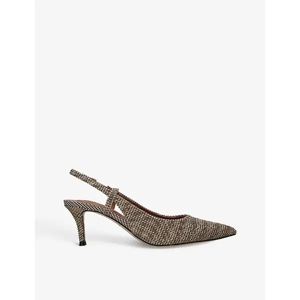 Kurt Geiger Belgravia Woven Slingback Courts