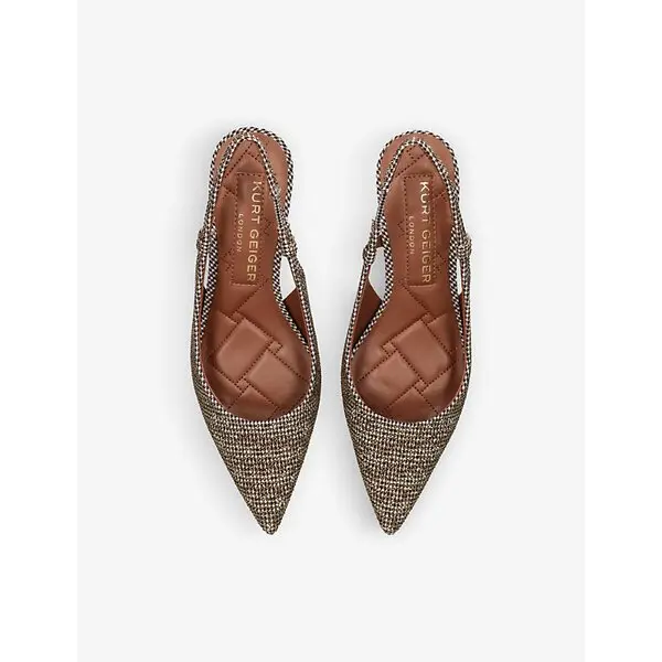 Kurt Geiger Belgravia Woven Slingback Courts