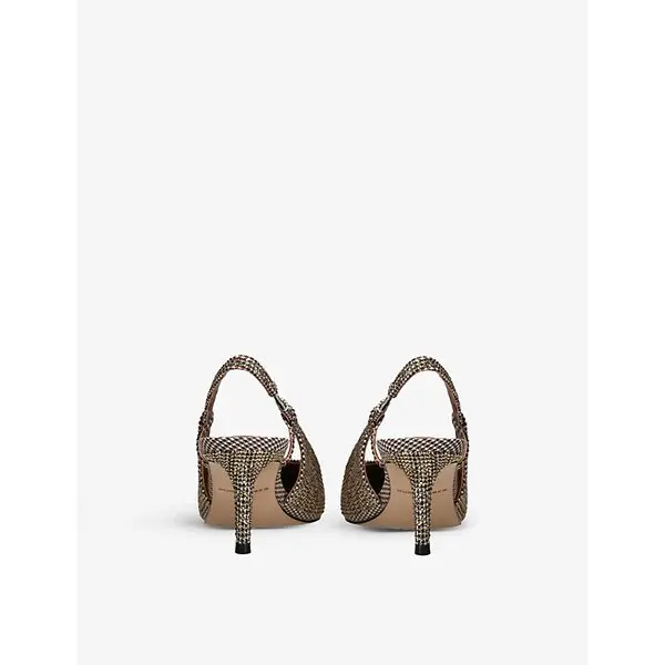 Kurt Geiger Belgravia Woven Slingback Courts