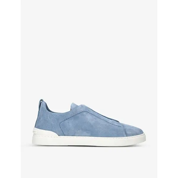 Zegna Triple Stitch Suede Low-top Trainers